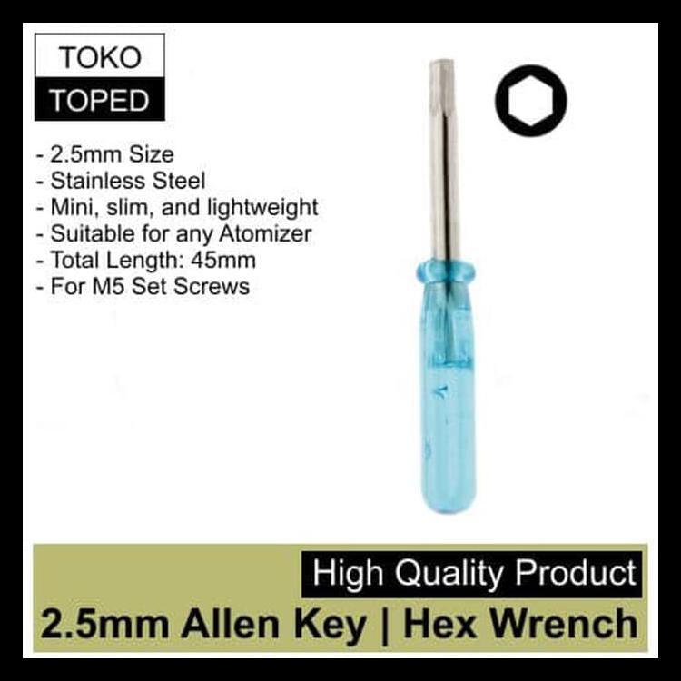 Jual 2.5MM ALLEN KEY - HEX WRENCH | OBENG KUNCI L ALEN KEYS RDA RDTA M5 ...
