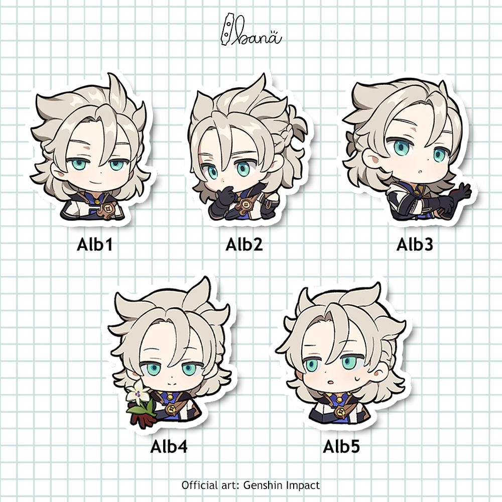 Jual Stiker Genshin Impact ALBEDO Sticker ANIME Waterproof Bijian ...