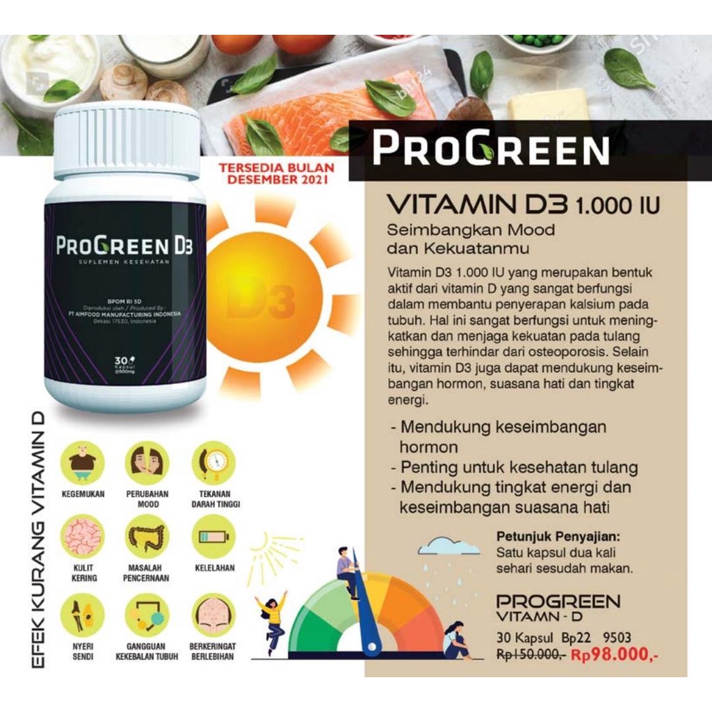 Jual Progreen Vitamin C dan D3 My Way | Shopee Indonesia