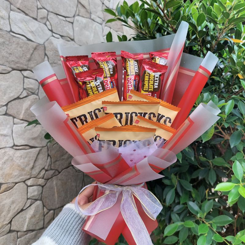 Jual SNACK BUCKET/SNACK BOUQUET/BUCKET BUNGA/BOUQUET FLOWERS (Made by ...