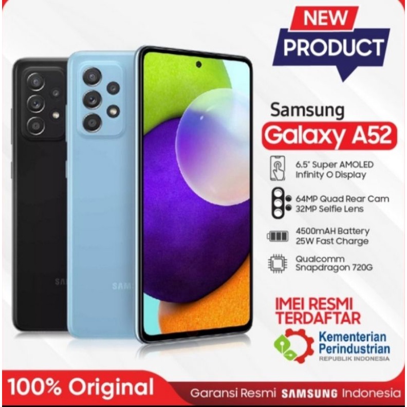 Jual SAMSUNG GALAXY A52 RAM ( 8/128 DAN 8/256 ) SEGEL RESMI | Shopee ...