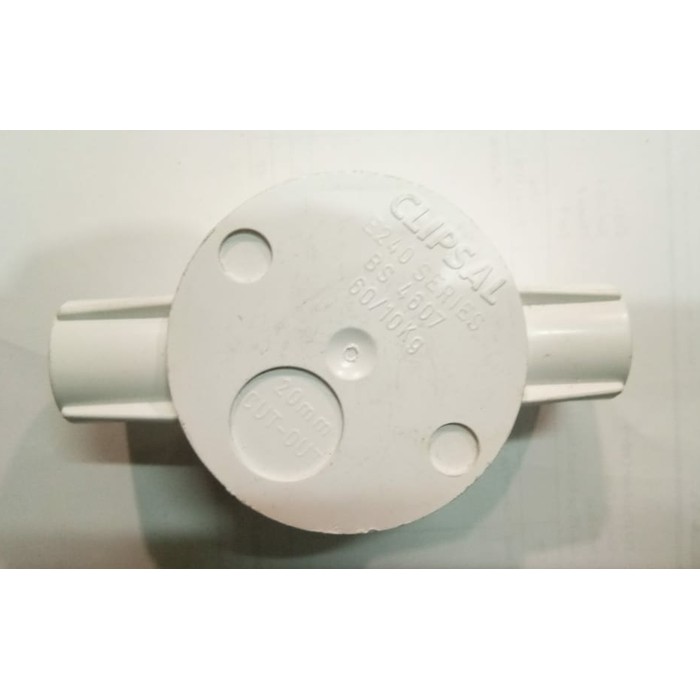 Jual T Dus / T Dos / T-Dus Cabang 2 20mm Warna Putih Plus Skrup Boss ...