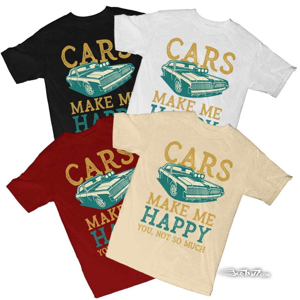 Jual Cars Make Me Happy You, Not So Much - Kain Katun Tshirt / baju ...