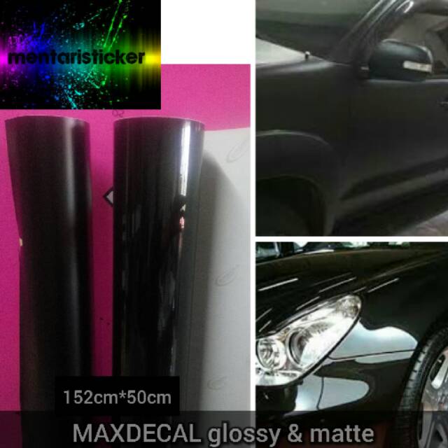 Jual Stiker Vinyl Maxdecal Hitam Glossy dan Matte/Stiker Vinyl Wrapping ...