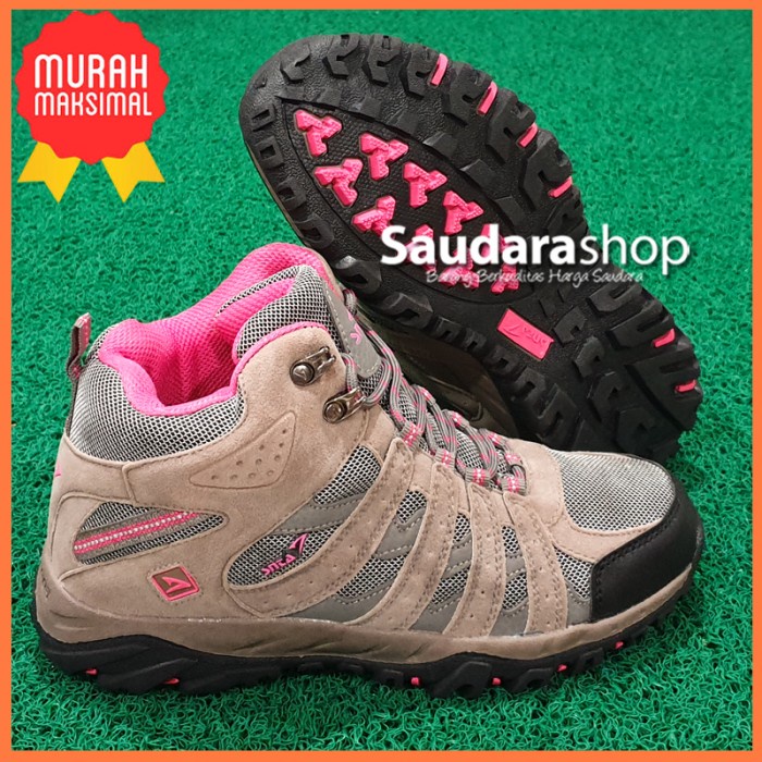 Jual Sepatu Hiking SNTA 606 Grey Fushia Ladies /Sepatu Gunung SNTA 606 ...