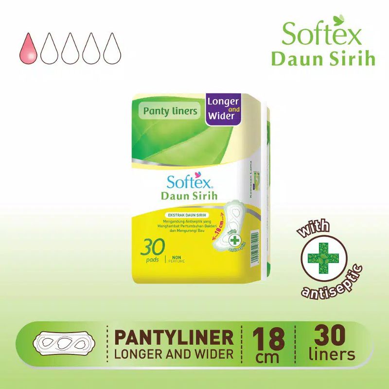 Jual Softex Daun Sirih /Panti Liners Softex Daun Sirih 30 Sheets | Shopee Indonesia