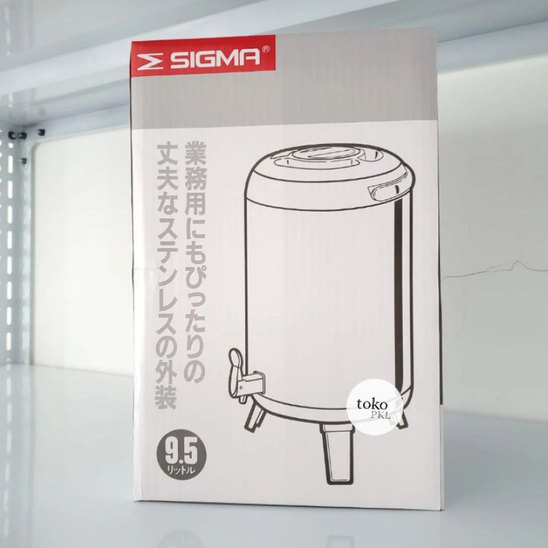 Jual sigma water tank 9,5 liter dispenser teh kopi air termos drink jar ...