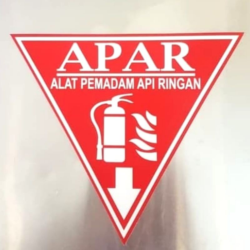 Jual stiker Apar ALAT PEMADAM API RINGAN VINYL 20x20 RAMBU K3 SAFETY ...
