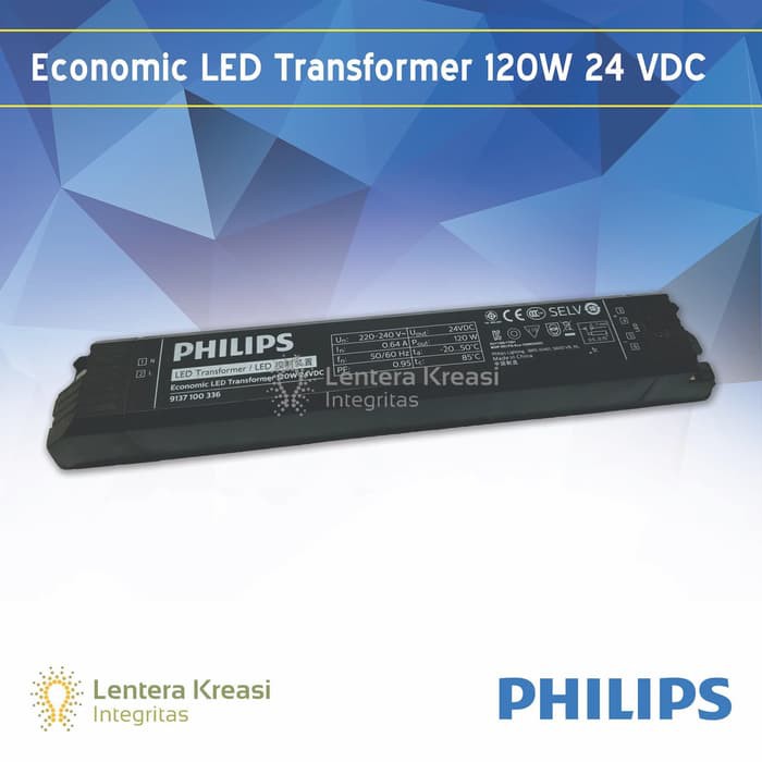 Jual Trafo / Ballast PHILIPS Economic LED Transformer 120W 24VDC ...