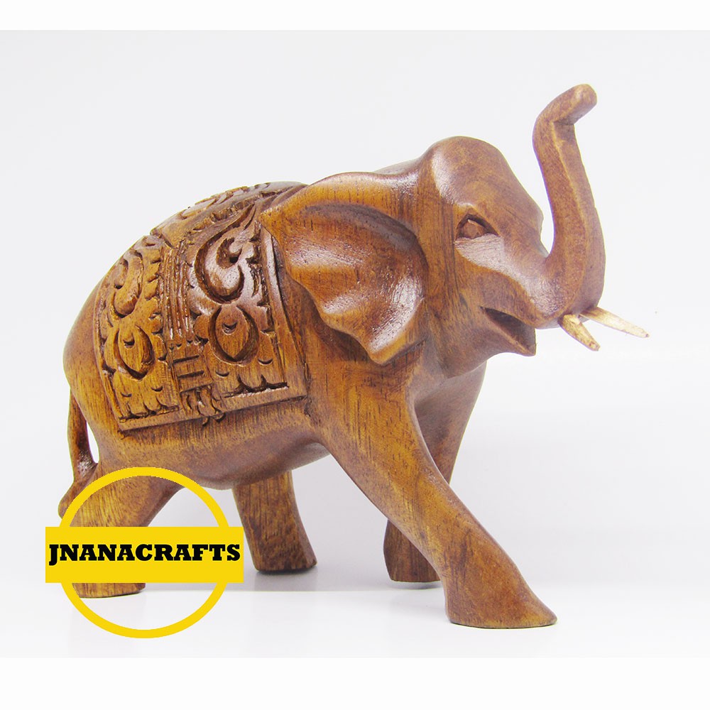 Jual BBB Patung kayu motif gajah dengan ukiran 14x19x9cm | Shopee Indonesia