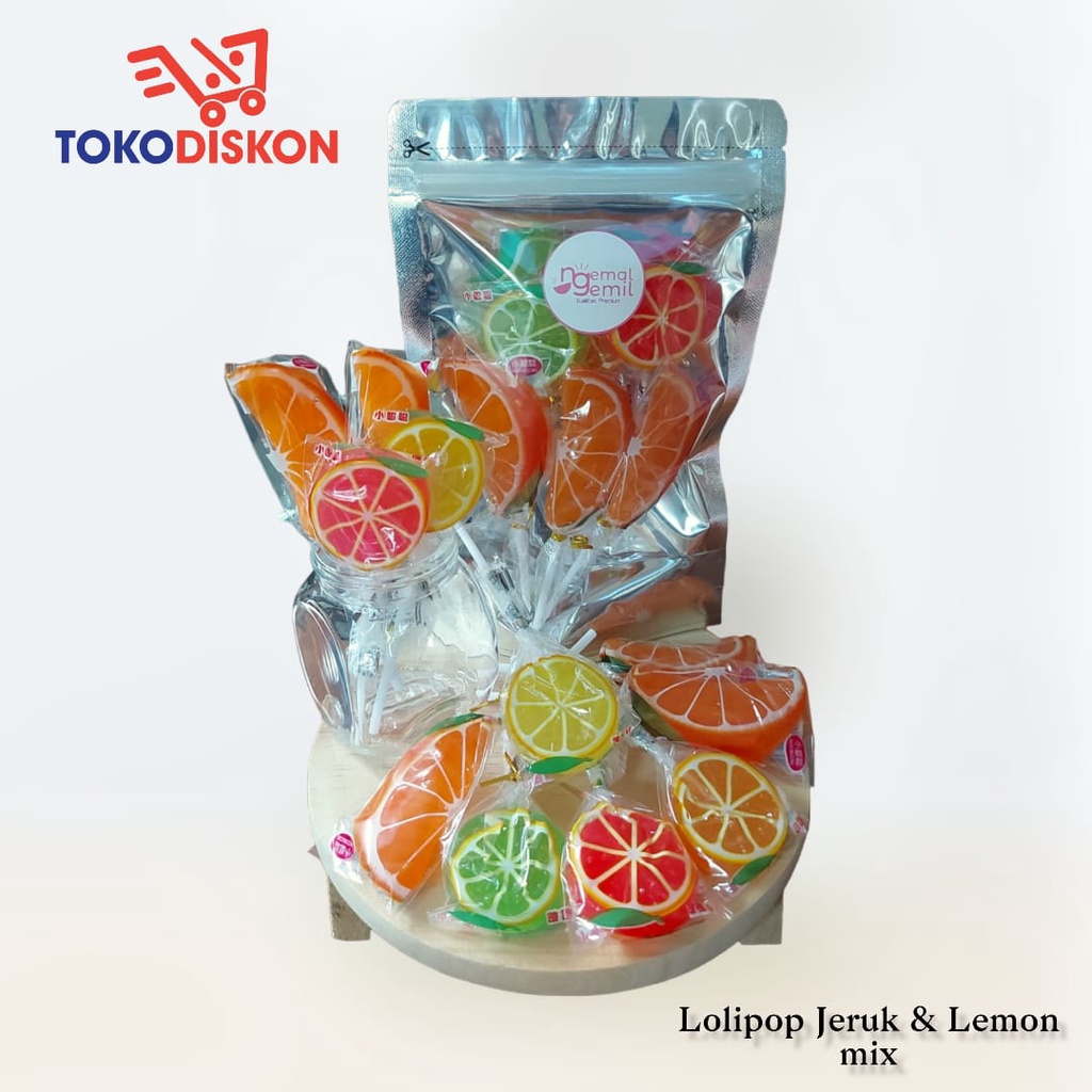 Jual Permen Lolipop Jeruk Stroberi Buah Mix Sugar Rush / Premium ...
