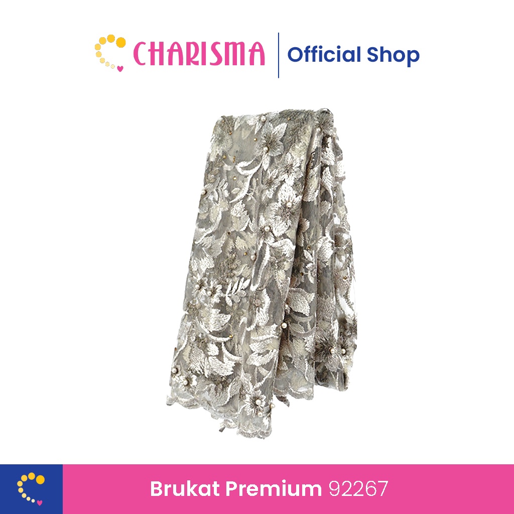 Jual Charisma Bahan Kain Brukat Premium - Brukat Bunga Mutiara - 92267 ...