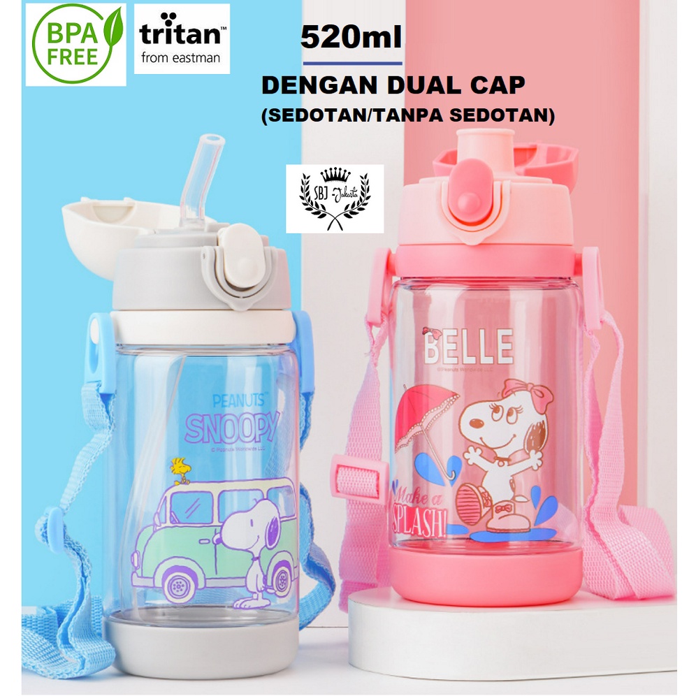 Jual Botol minum anak Tritan BPA free Original sanrio disney 520ml kuromi cinnamoroll elsa 2 ...