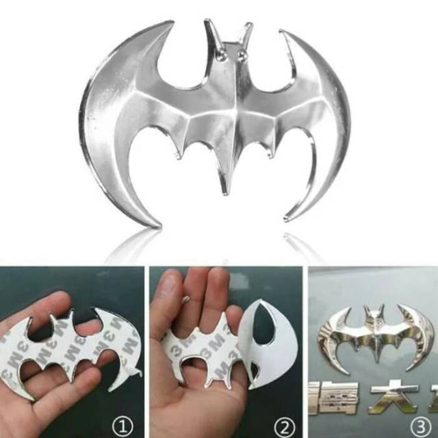 Jual Emblem logo dada batman bahan metal stainless gold silver hitam ...