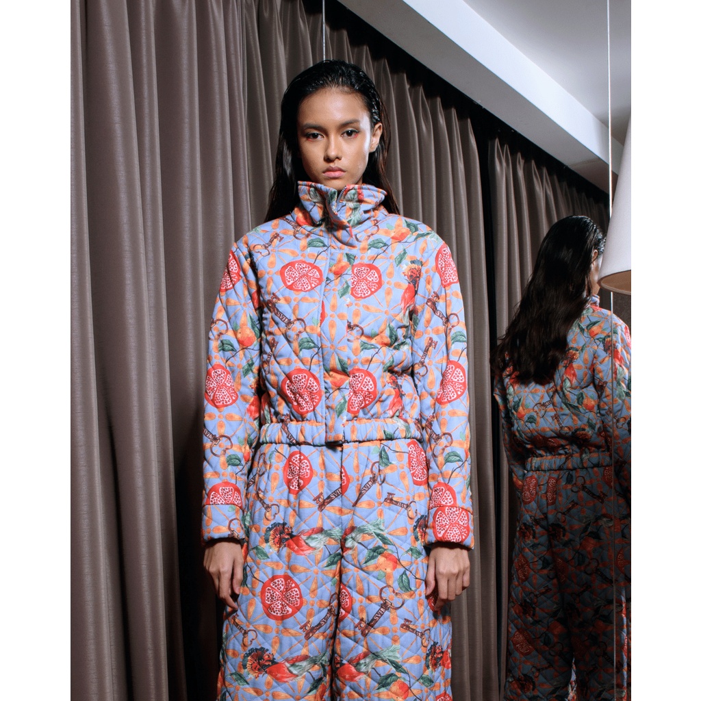 Jual SVH | Jay Quilted Crop Jacket in Grey | Jacket Wanita | Jacket ...