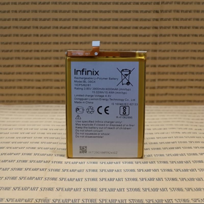 Jual Infinix Hot 6 Pro X608 / S3 X573 BL-39GX Baterai Batre Battery ...