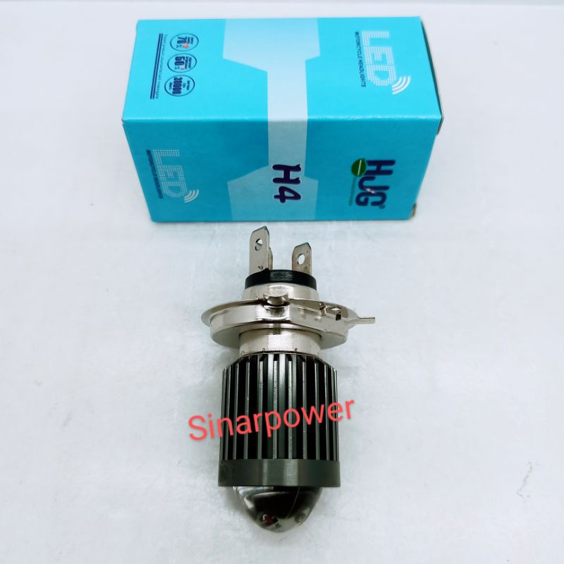 Jual Lampu Depan H4 Laser Hi Low 2 Warna,Lampu Utama H4 Led Ac Dc HJG | Shopee Indonesia