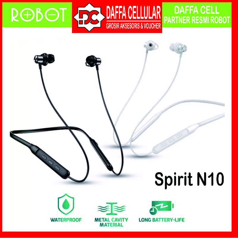 Jual ROBOT Wireless Bluetooth Earphone ROBOT Spirit N10 Waterproof ...