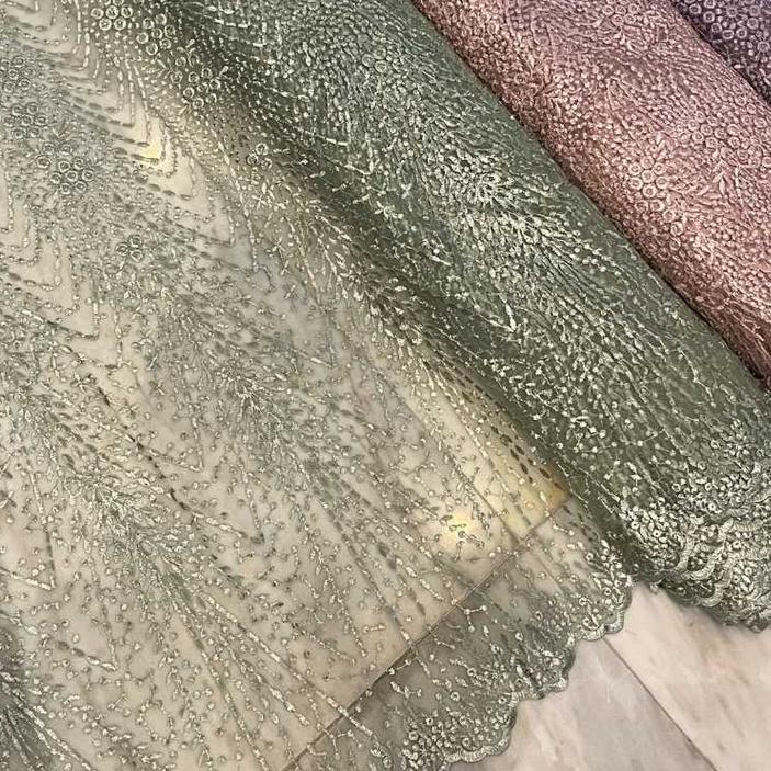Jual Dasar Kain Kebaya Brokat Tile Bordir Elie Saab Exclusive Warna ...