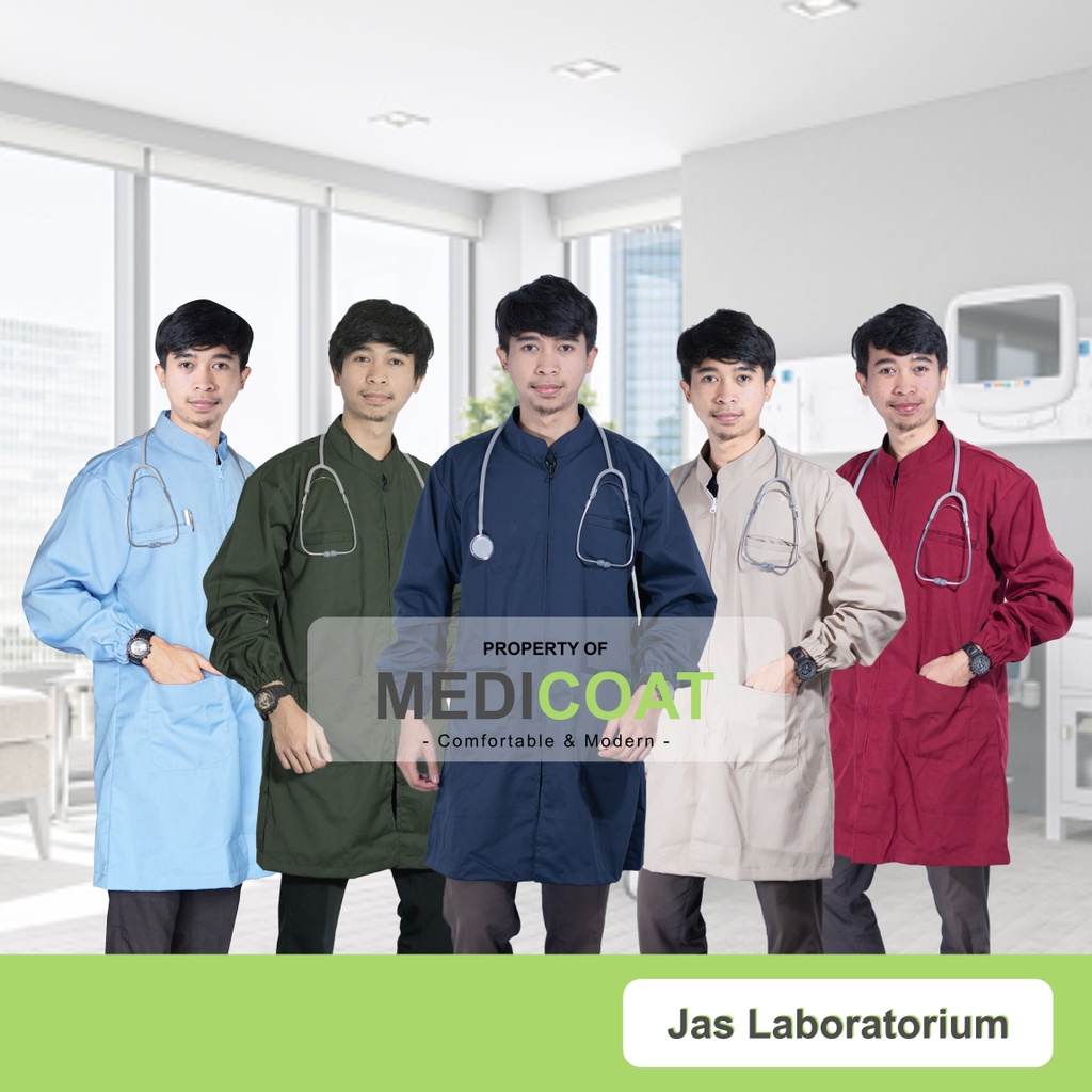 Jual BAJU LABORATORIUM / BAJU DOKTER / Baju Dokter Bahan Katun Lembut ...