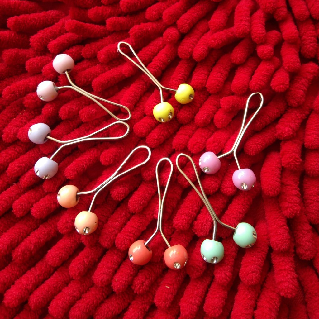 Jual Pin Turki bola warna warni dengan besi pipih aksesoris hijab ...