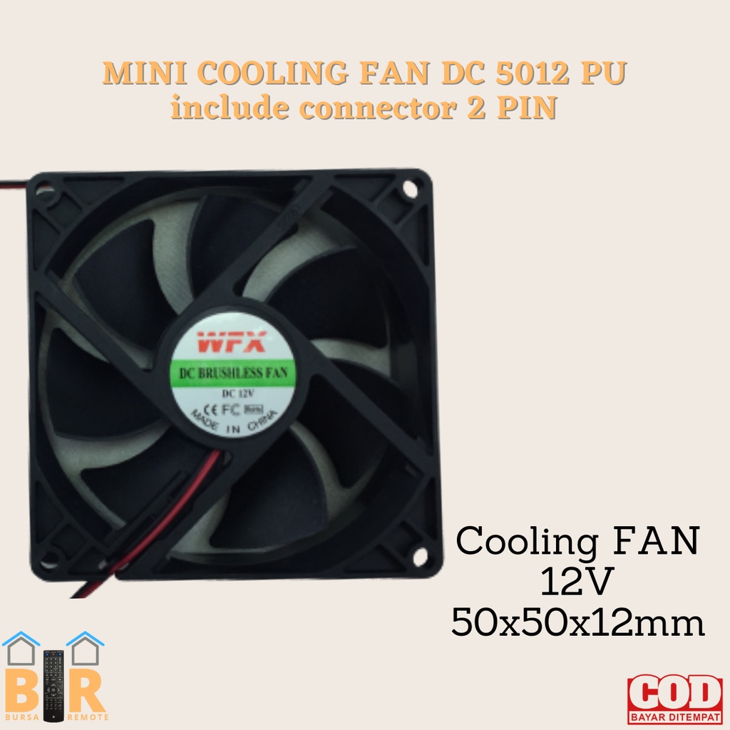 Jual MINI COOLING FAN DC 3CM - 12CM 12V 1A Dc CPU include connector 2 ...