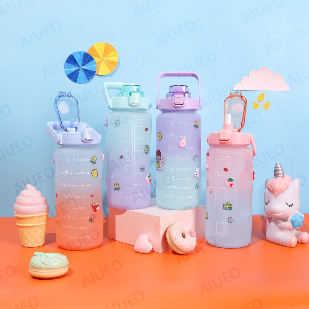 Jual GRATIS STIKER 2D&3D Botol minum Gemoy 2 Liter Viral Korea Anak ...