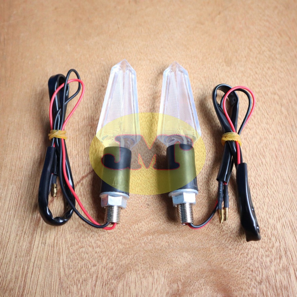 Jual Lampu Sen Motor Mini Model Kristal Cahaya Kedip Warna Merah l ...