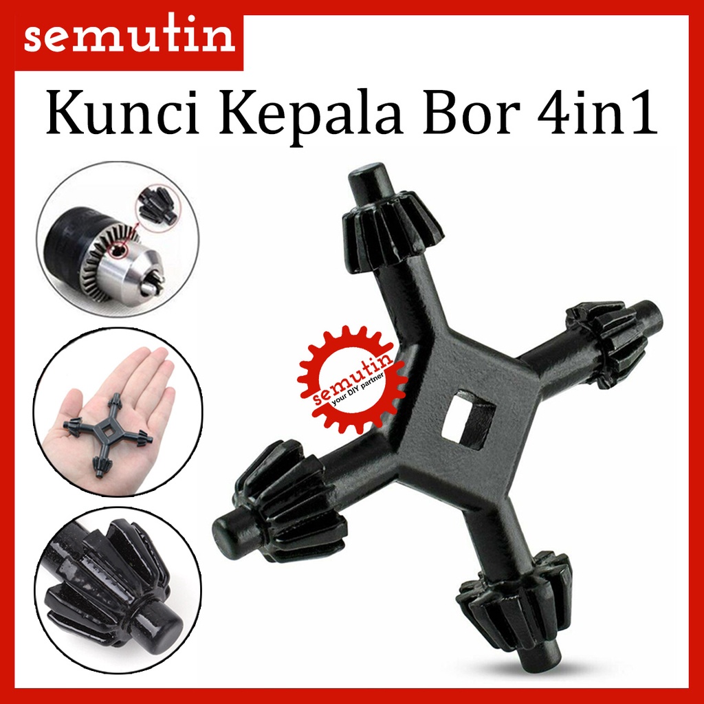 Jual Kunci Kepala Bor 4 in 1 / Drill Chuck Key Universal / Tools ...