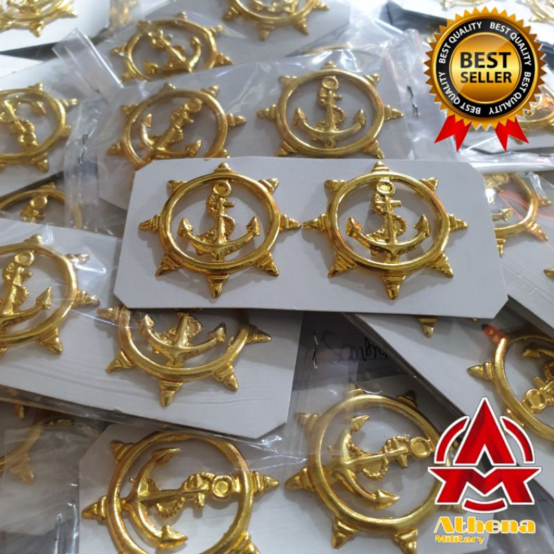 Jual Pin Kerah Atribut Monogram Pelayaran Maritim Jangkar | Shopee ...