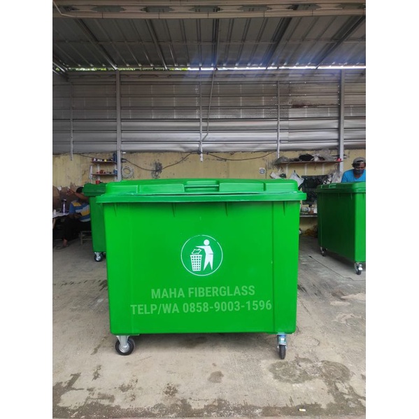 Jual TEMPAT SAMPAH BESAR/TONG SAMPAH BESAR/BAK SAMPAH BESAR 660 LITER RODA | Shopee Indonesia