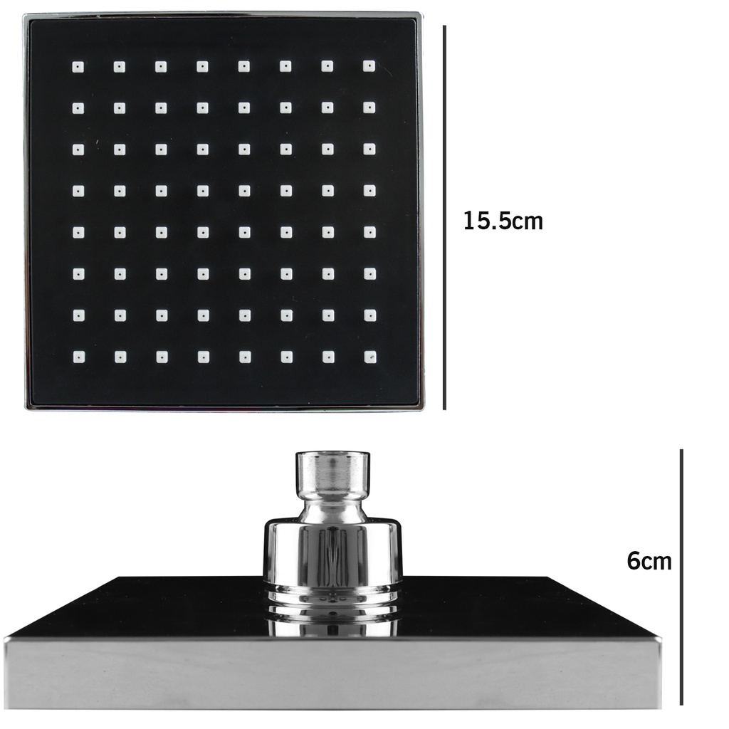 Jual Homeneeds Kepala Shower Mandi Bentuk Kotak Hitam / Head Shower DP ...