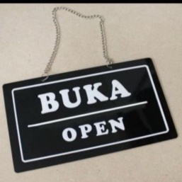 Jual Jual Sign board Tutup Buka acrylic timbul Diskon | Shopee Indonesia