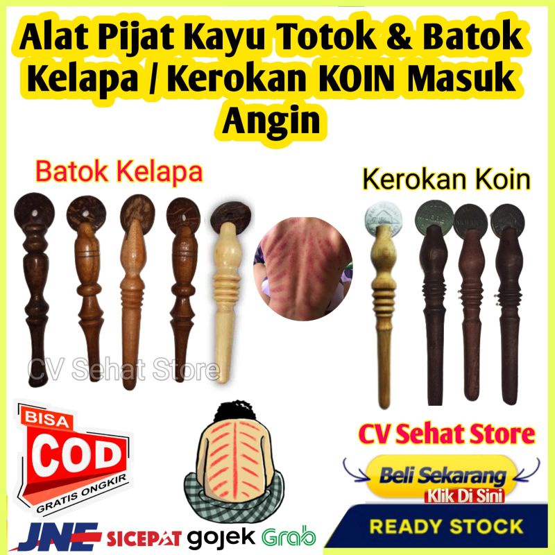 Jual Alat Kerokan Kerik Badan Punggung Batok Kelapa Koin Logam Kerikan ...