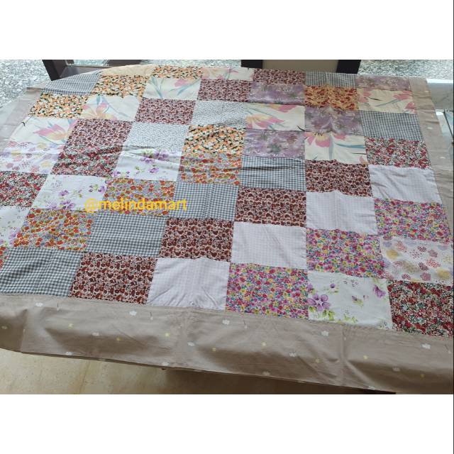 Jual (HANDMADE 100%) SELIMUT KAIN PERCA (PATCH BLANKET) 135 x 225 cm ...