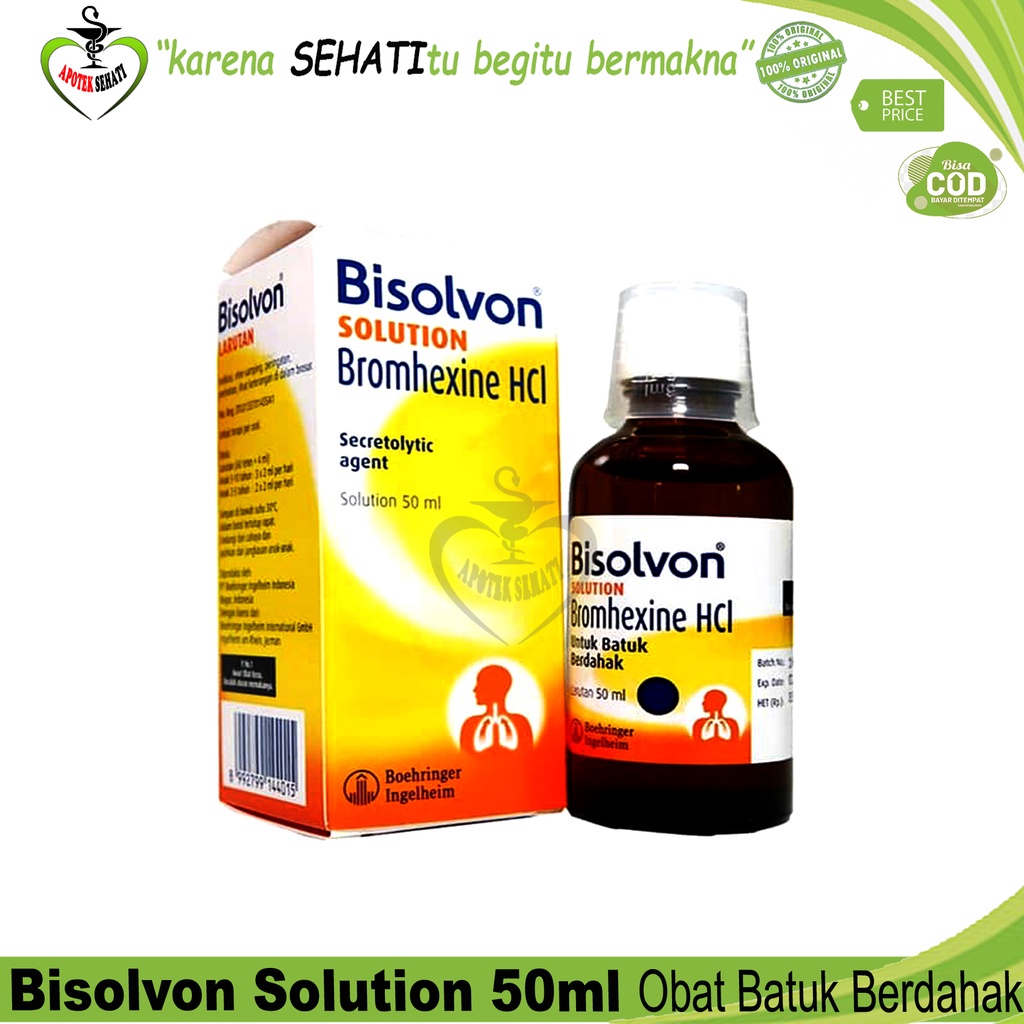 Jual BISOLVON SOLUTION 50ML OBAT UAP SESAK NAPAS | Shopee Indonesia