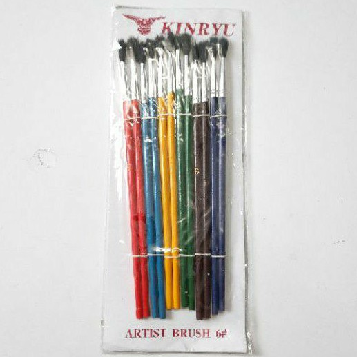 Jual Kuas Cat Air Nomor 6 / Kuas Lukis Harga Per Lusin (E5158) | Shopee ...