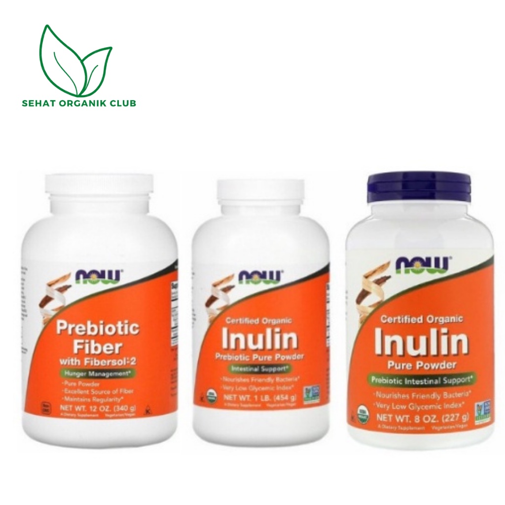 Jual Now Foods Certified Organic Inulin Prebiotic Pure Powder 227 gr ...