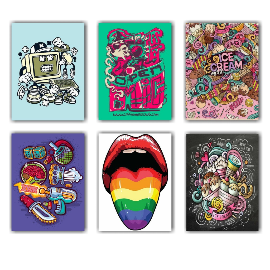 Jual Poster Dinding | Poster Kayu Cartoon Art | Wall Decor 20x30 cm ...