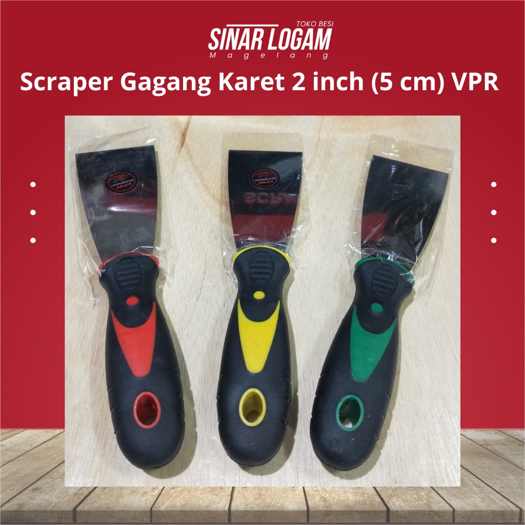 Jual KAPE GAGANG KARET SCRAPER GAGANG KARET KAPI PISAU DEMPUL 2 INCH ...