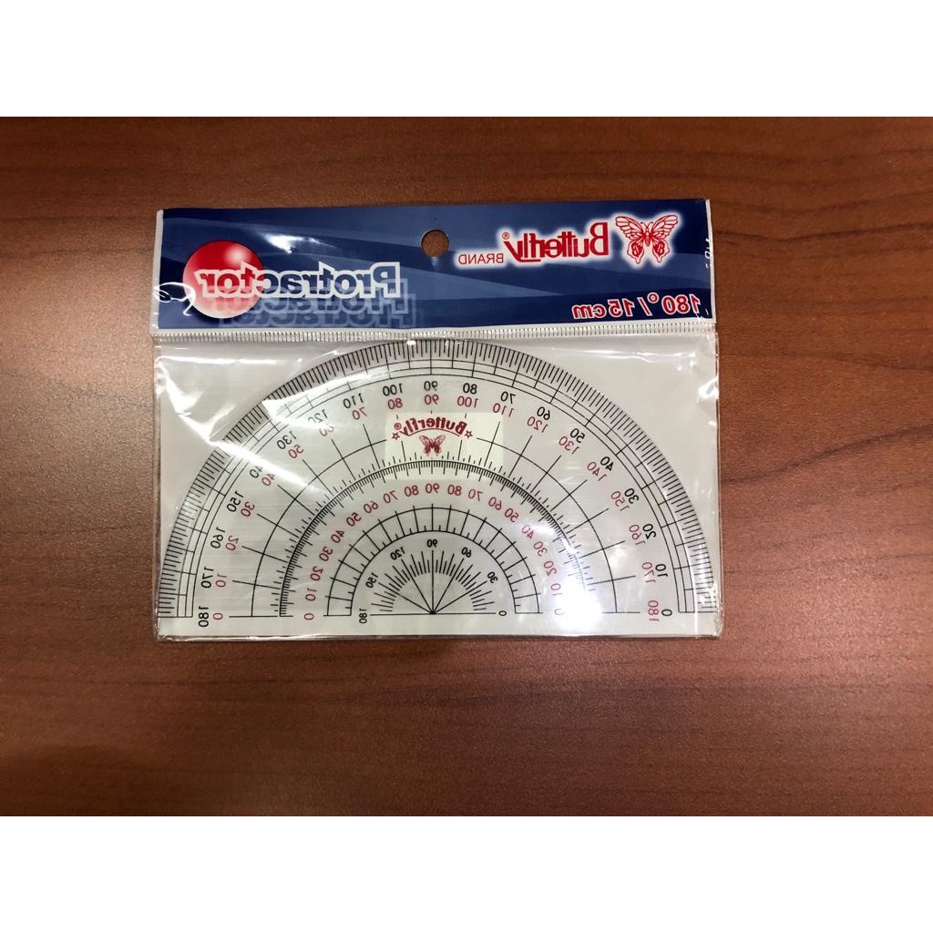 Jual BUSUR BUTTERFLY 180 360 DERAJAT BULAT 1/2 LINGKARAN PROTRACTOR ...