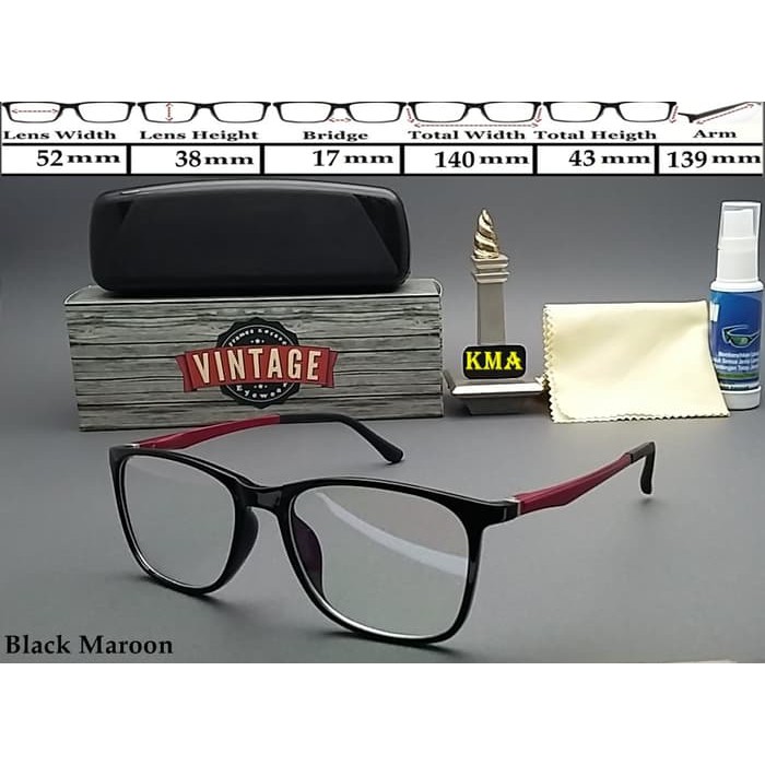 Jual Kacamata Frame minus VINTAGE minus frames korean vintage new K1087 ...
