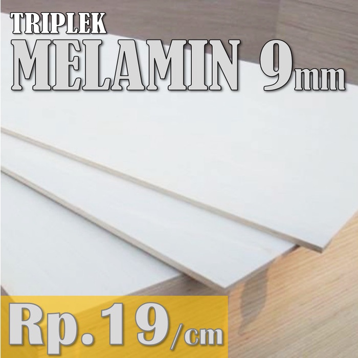 Jual Triplek Melamin 9mm Custom Harga Rp.19/cm Triplek Putih 9 mm ...