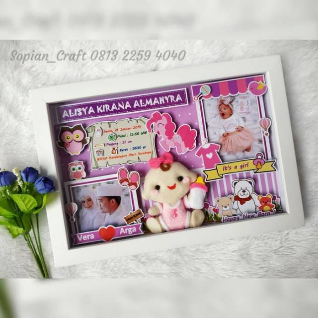 Jual Baby Born Frame 3d/Kado Bayi Frame 3d (Girl) | Shopee Indonesia