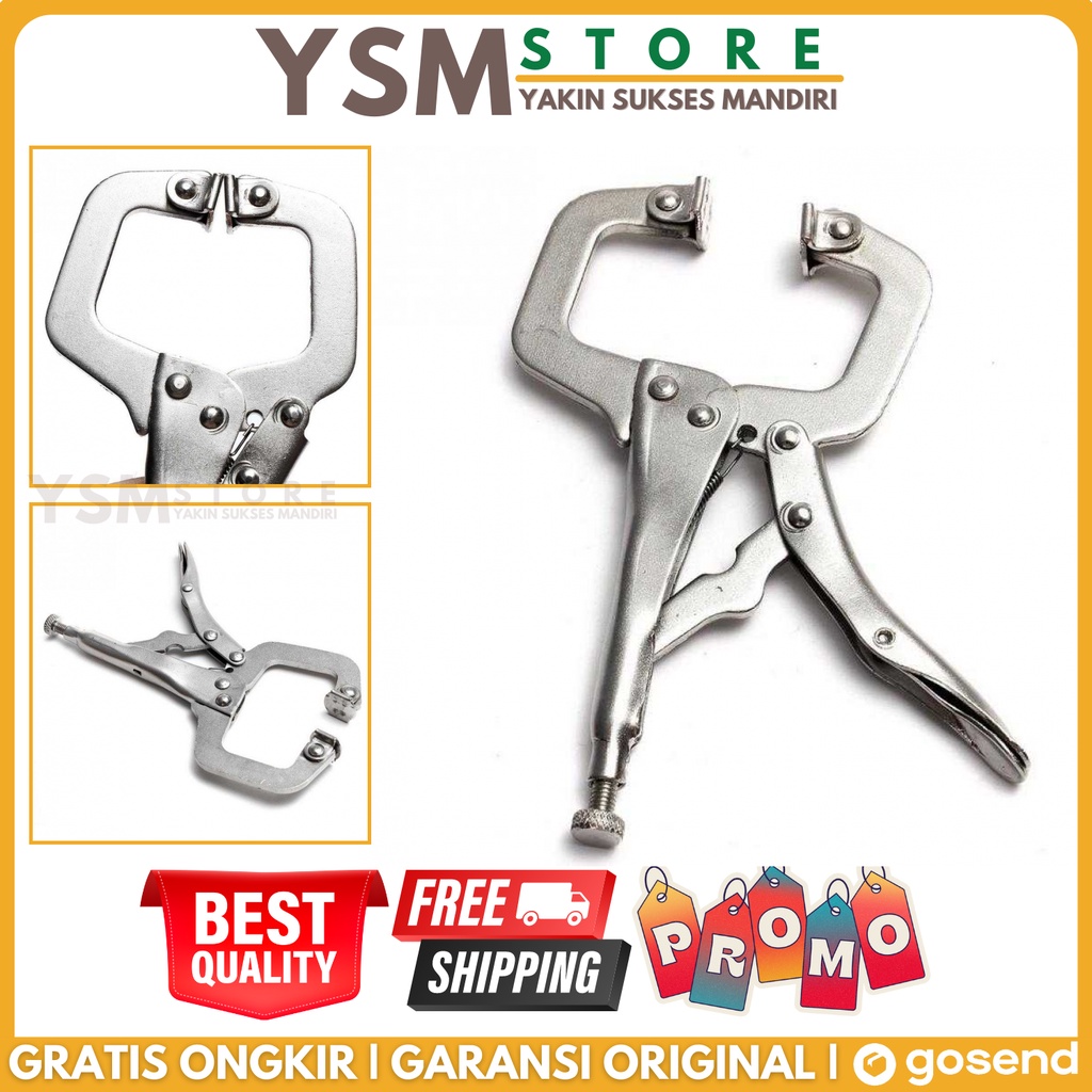 Jual Tang Jepit Model C Clamp Swivel Pad Lock Grip Alat Jepit Kayu Besi ...