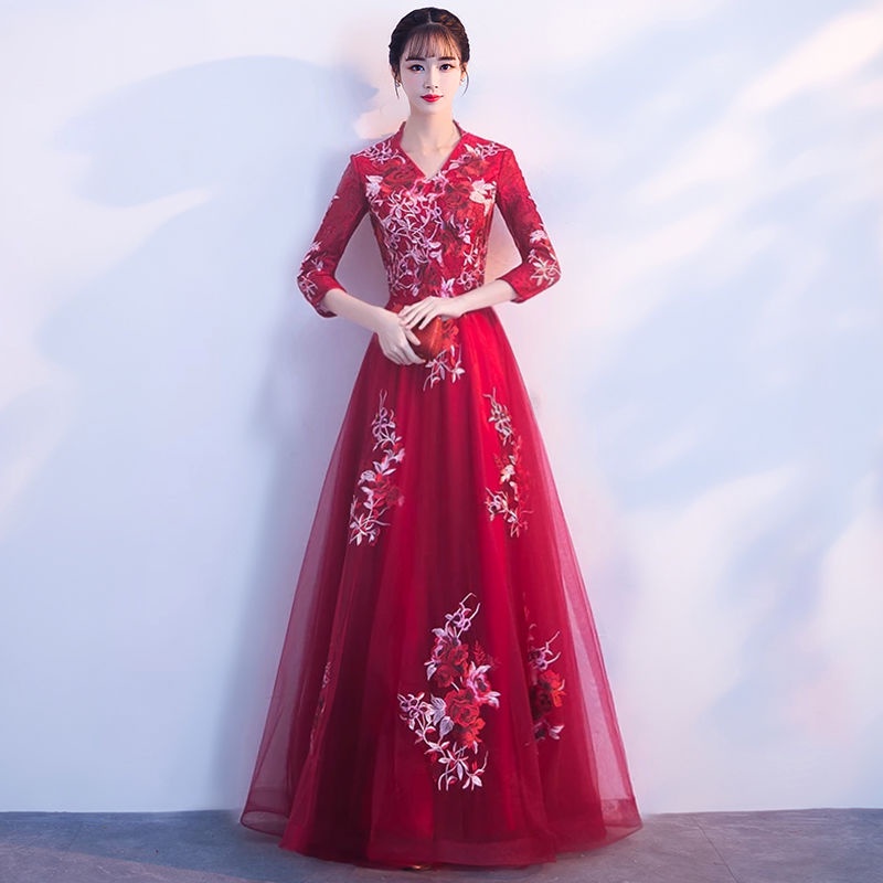 Jual Gaun malam wanita temperamen perjamuan baru yang mulia dan elegan ...