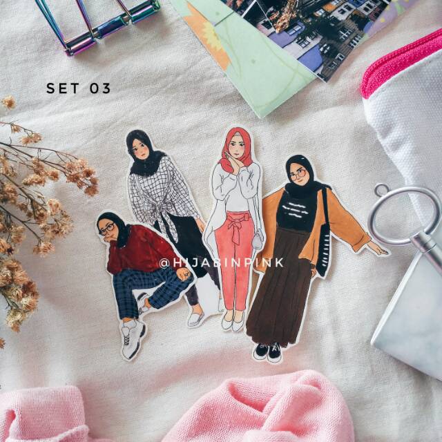 Jual Stiker Hijab | Deco Hijabi Girls Sticker Set | Shopee Indonesia