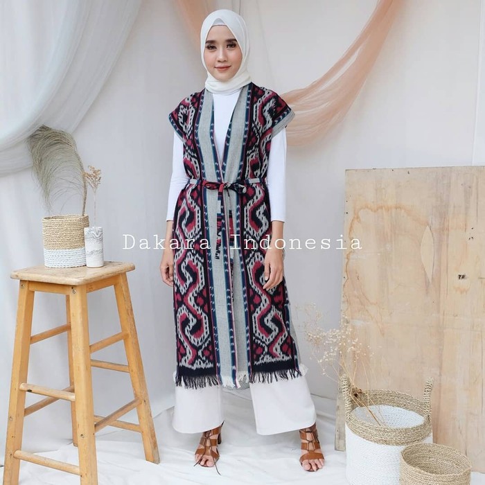 Jual Zahira outer etnik tenun ikat dakara indonesia | Shopee Indonesia