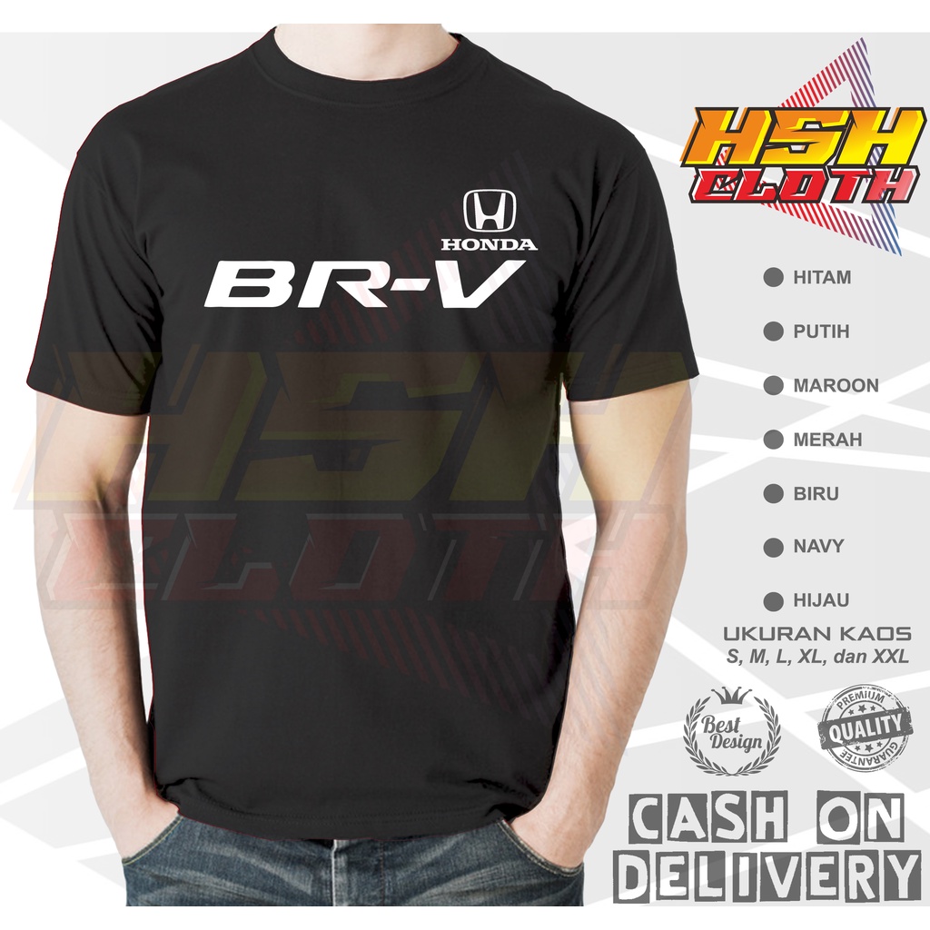 Jual Baju Kaos Distro Honda BRV BR-V LOGO Otomotif Bisa Custom - HSHCloth | Shopee Indonesia