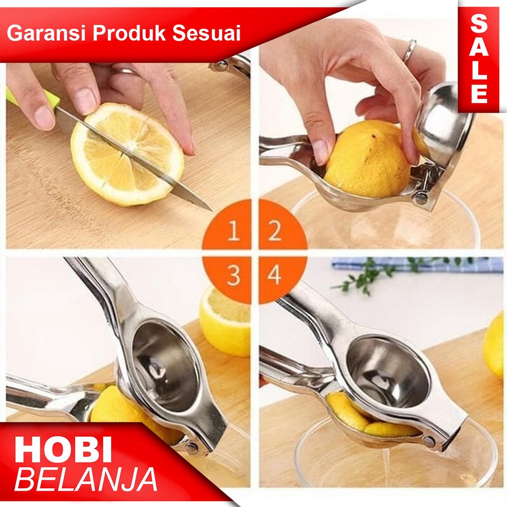 Jual Alat Peras Perasan Lemon Squeezer Jeruk Nipis Stainless Steel Besi ...